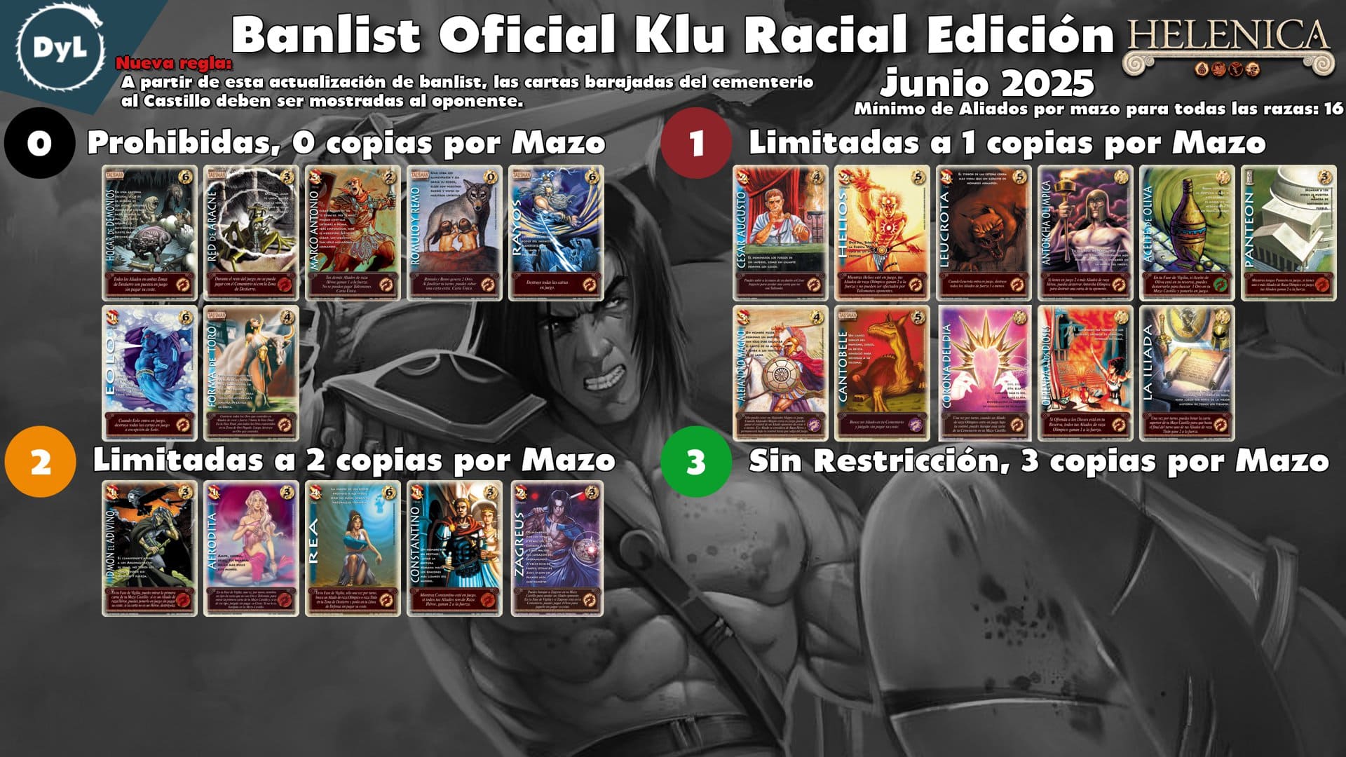 Banlist Oficial Racial Edición con imágenes - Junio 2025 – Datos y Leyendas