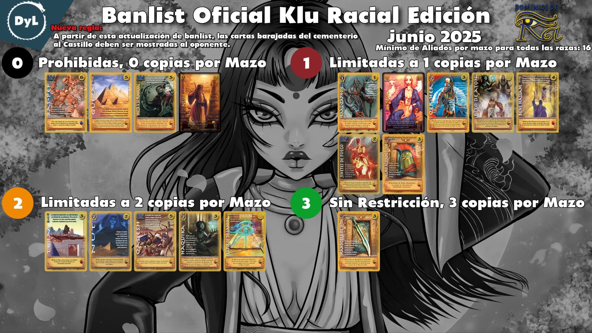 Banlist Oficial Racial Edición con imágenes - Junio 2025 – Datos y Leyendas