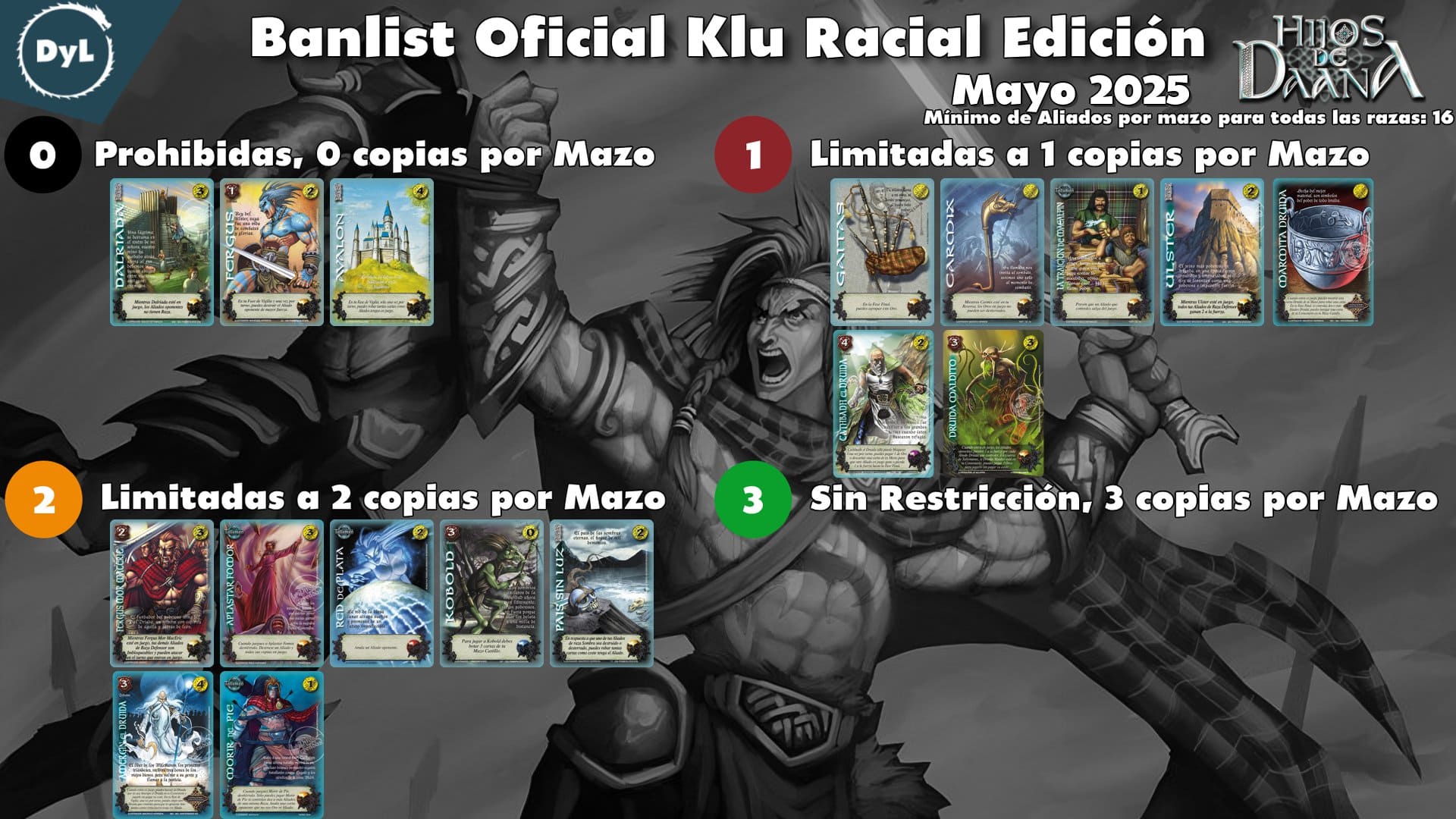 Banlist Oficial Racial Edición con imágenes - Mayo 2025 – Datos y Leyendas