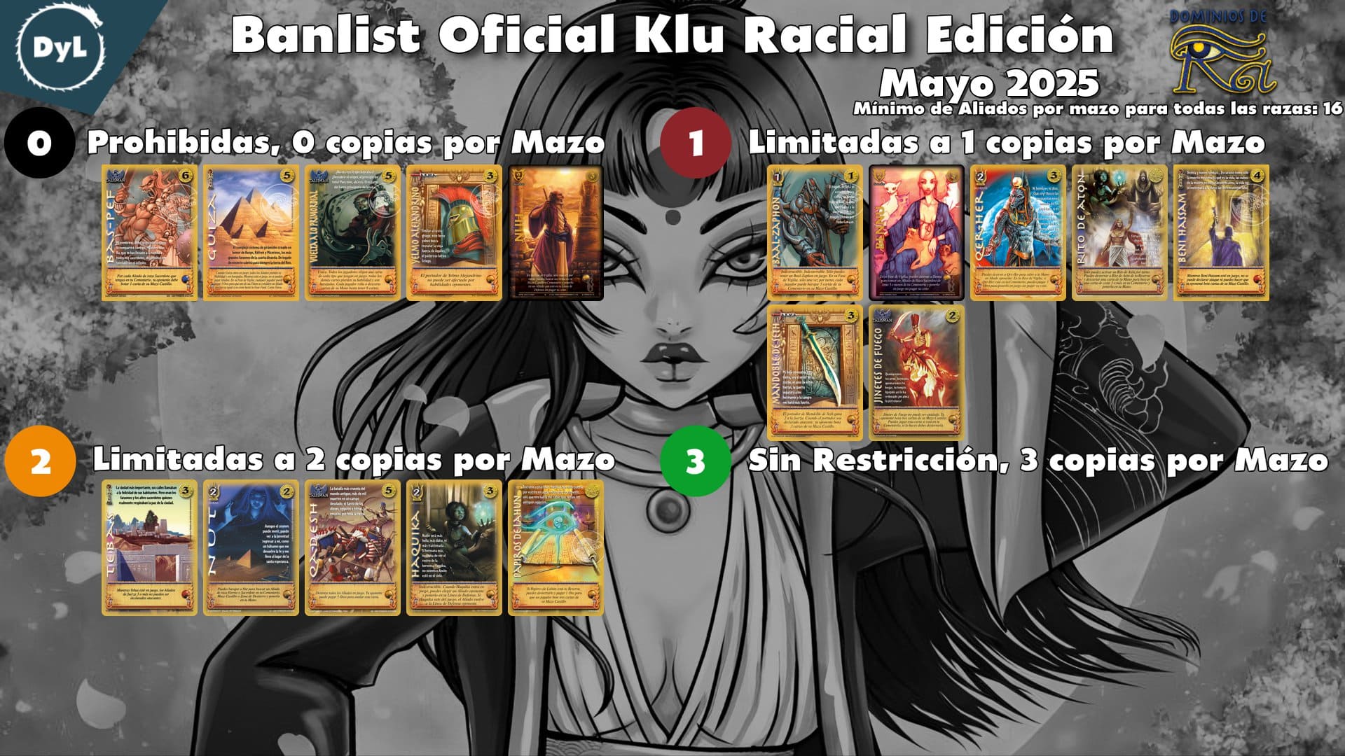 Banlist Oficial Racial Edición con imágenes - Mayo 2025 – Datos y Leyendas